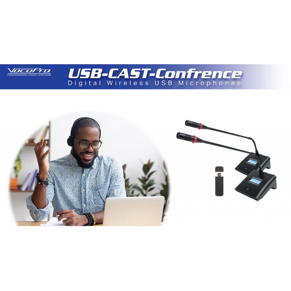 Vocopro USB-CAST-CONFERENCE (NEW PRODUCT!) Dual wireless USB conference ...