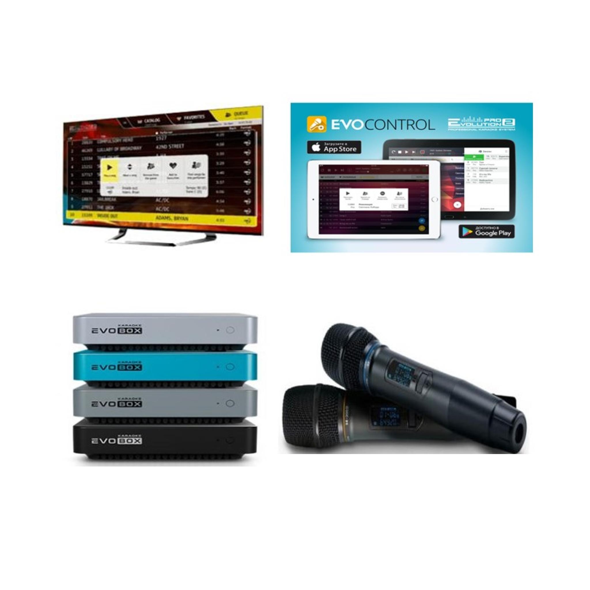 EvoBox 4K karaoke player + sound system Package