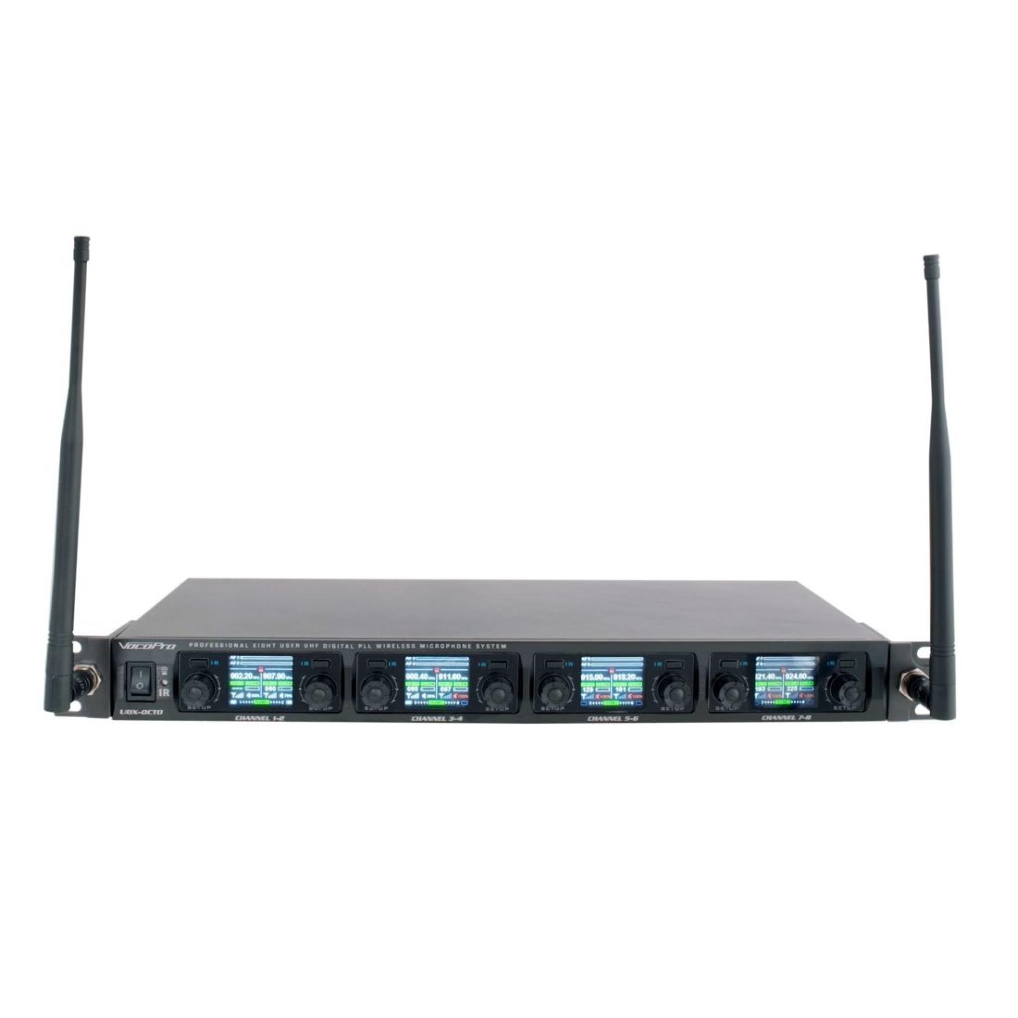 VOCOPRO | UDX-HT Digital PLL Wireless Handheld X 8 Microphone system