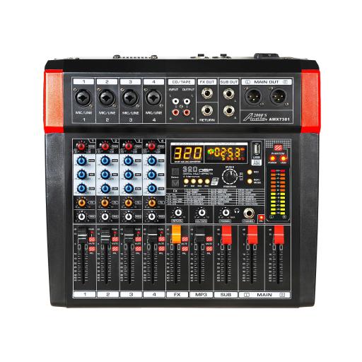 Audio2000s AMX7361- Four-Channel Audio Mixer with USB 5V Power Supply ...