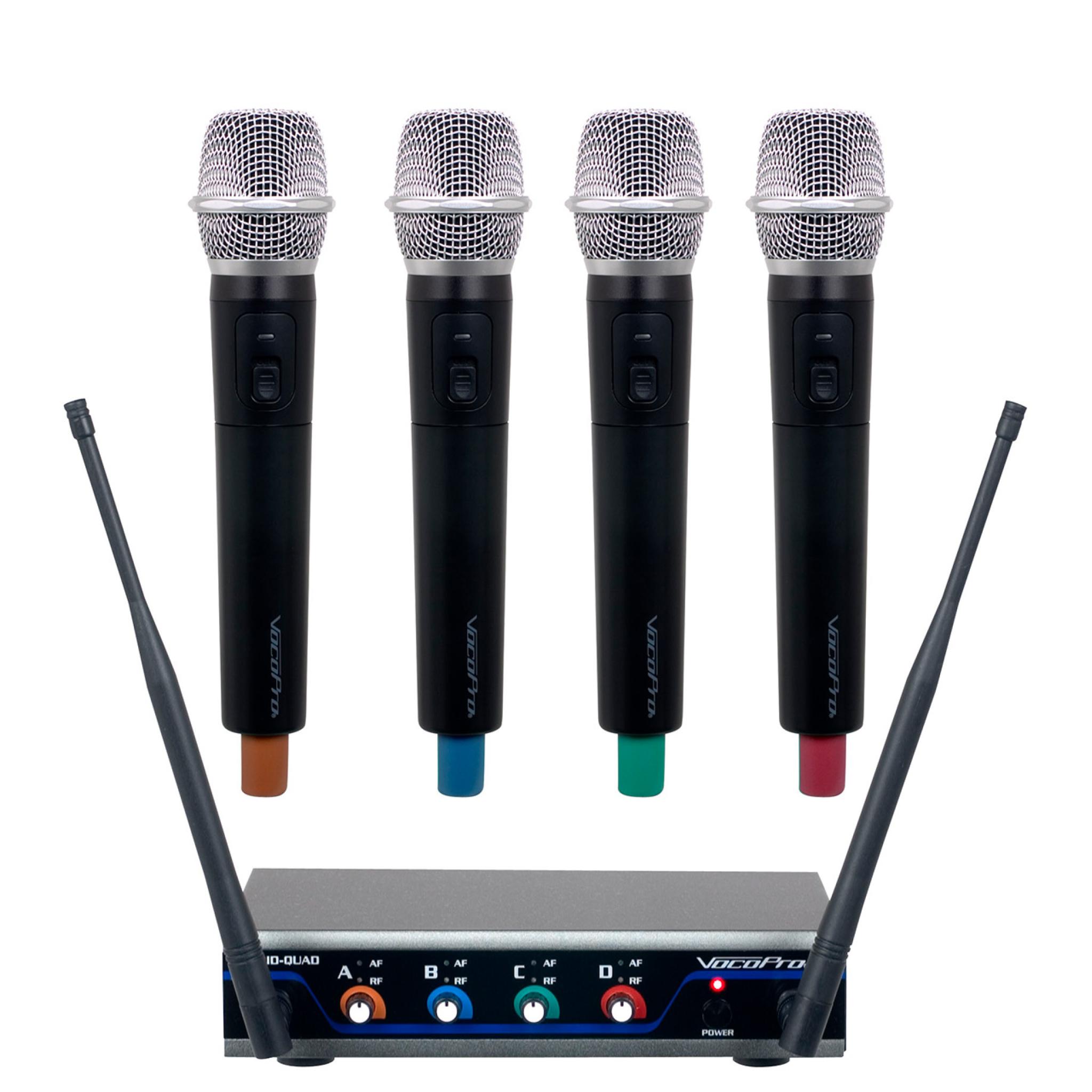 VOCOPRO | Digital-Quad-H Four Channel UHF Wireless Handheld Microphone ...